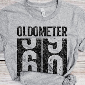 Oldometer 60 T-shirt - Unisex Funny 60 AF Mens 60th Birthday Shirt ...