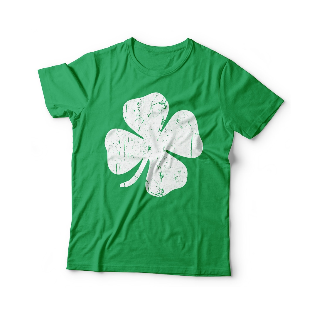 Distressed Four Leaf Clover T-shirt Unisex Funny Mens Lucky - Etsy
