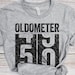 Oldometer 50 T-shirt - Unisex Funny 50 AF Mens 50th Birthday Shirt ...