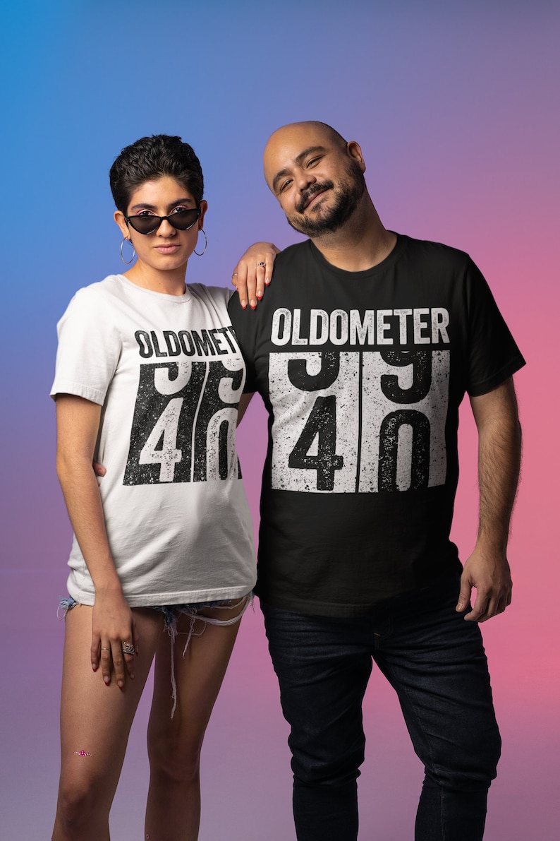 Oldometer 40 T-shirt - Unisex Funny 40 AF Mens 40th Birthday Shirt ...
