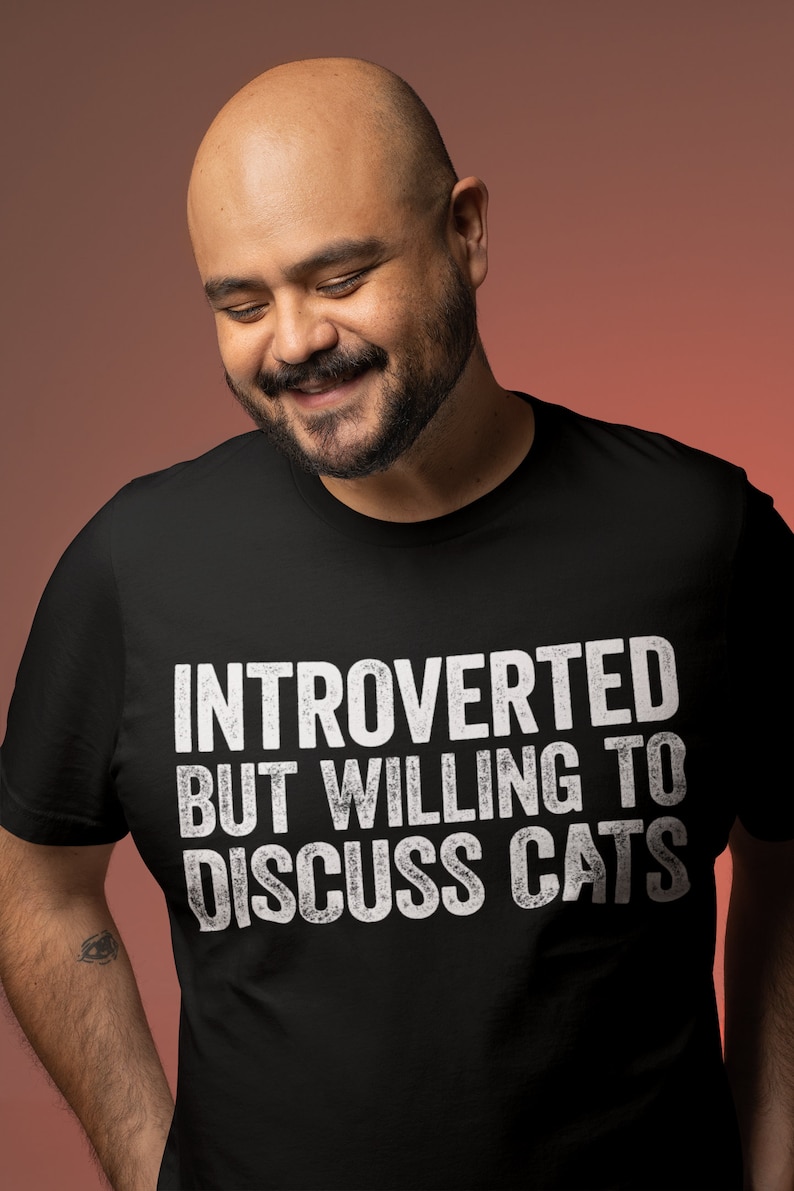 Introverted but Willing to Discuss Cats T-shirt Unisex Funny - Etsy