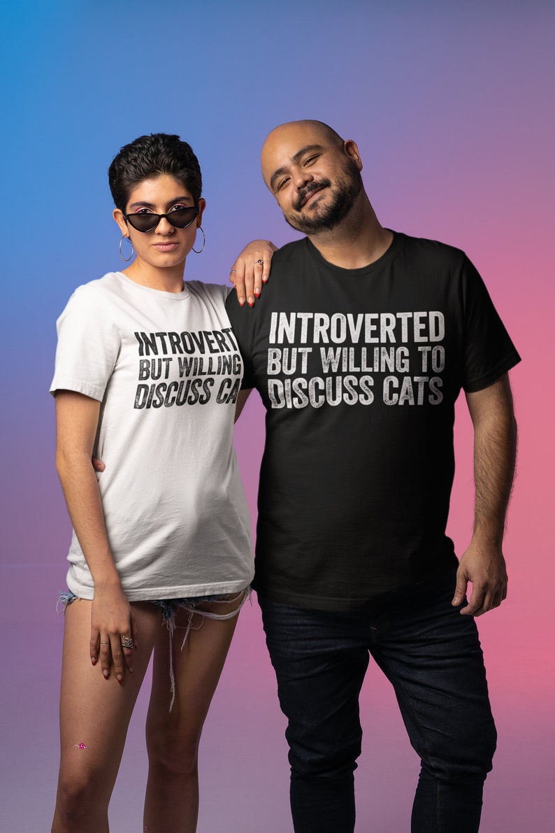 Introverted but Willing to Discuss Cats T-shirt Unisex Funny - Etsy