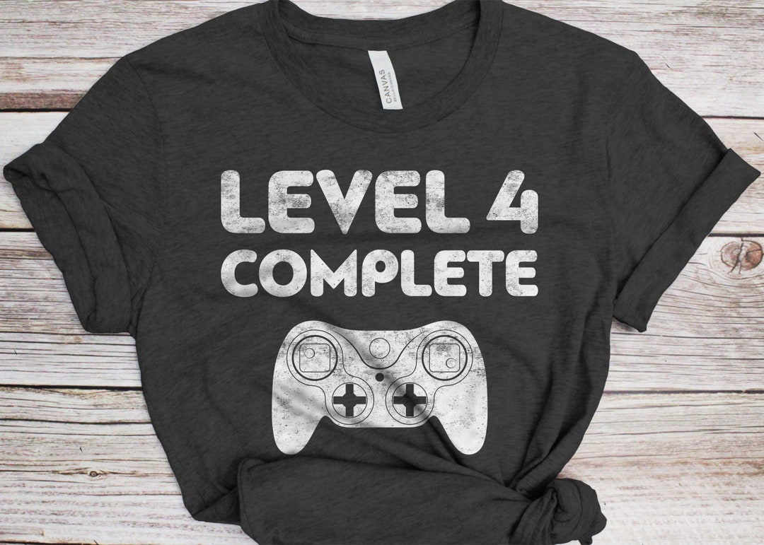 Level 4 Complete T-shirt - Funny Mens 4th Wedding Anniversary Shirt ...