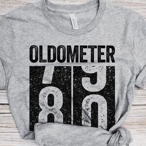 Oldometer 80 T-shirt - Unisex Funny 80 AF Mens 80th Birthday Shirt ...