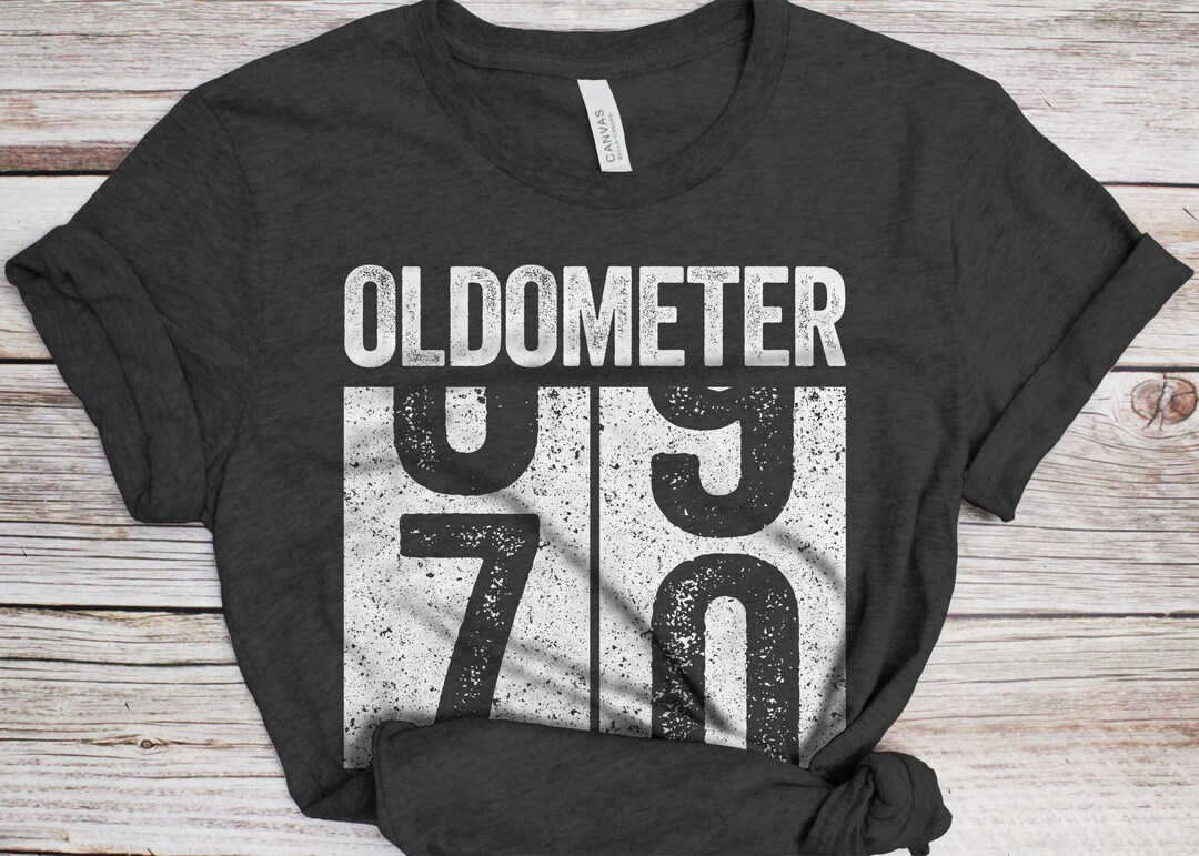 Oldometer 70 T-shirt - Unisex Funny 70 AF Mens 70th Birthday Shirt ...