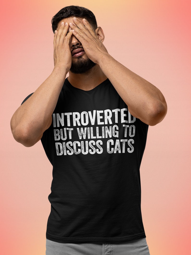 Introverted but Willing to Discuss Cats T-shirt Unisex Funny - Etsy
