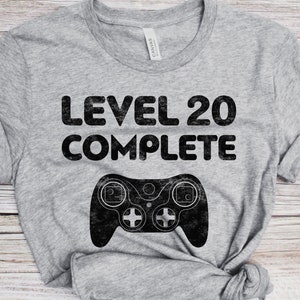 Level 20 Complete T-shirt - Funny Mens 20th Wedding Anniversary Shirt ...