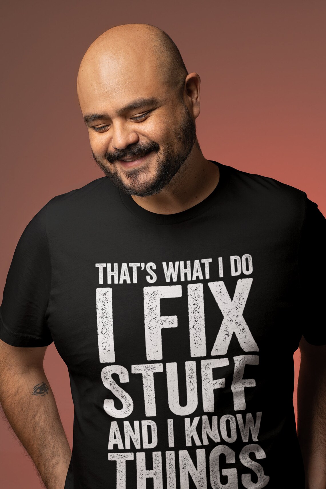 I Fix Stuff and I Know Things T-shirt - Funny Mens Engineer Dad Auto ...