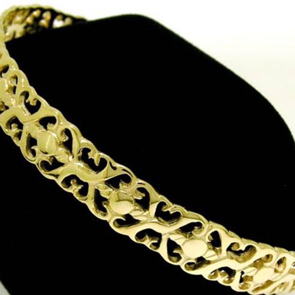 Gold Filigree Bangle - Etsy