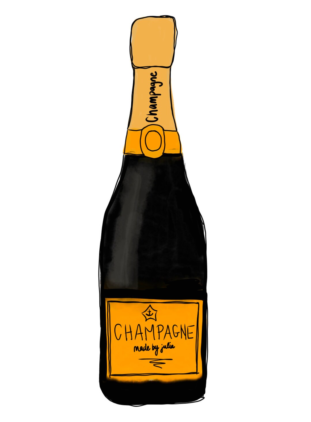 Champagne Digital File - Etsy