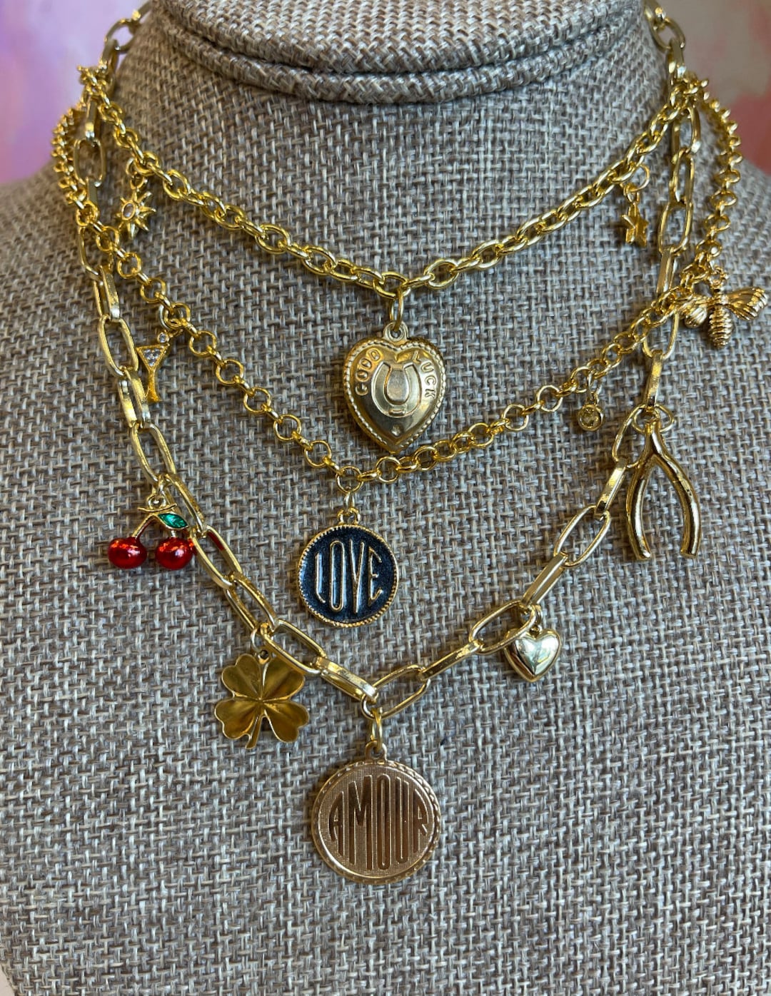 Custom Charm Necklace - Etsy