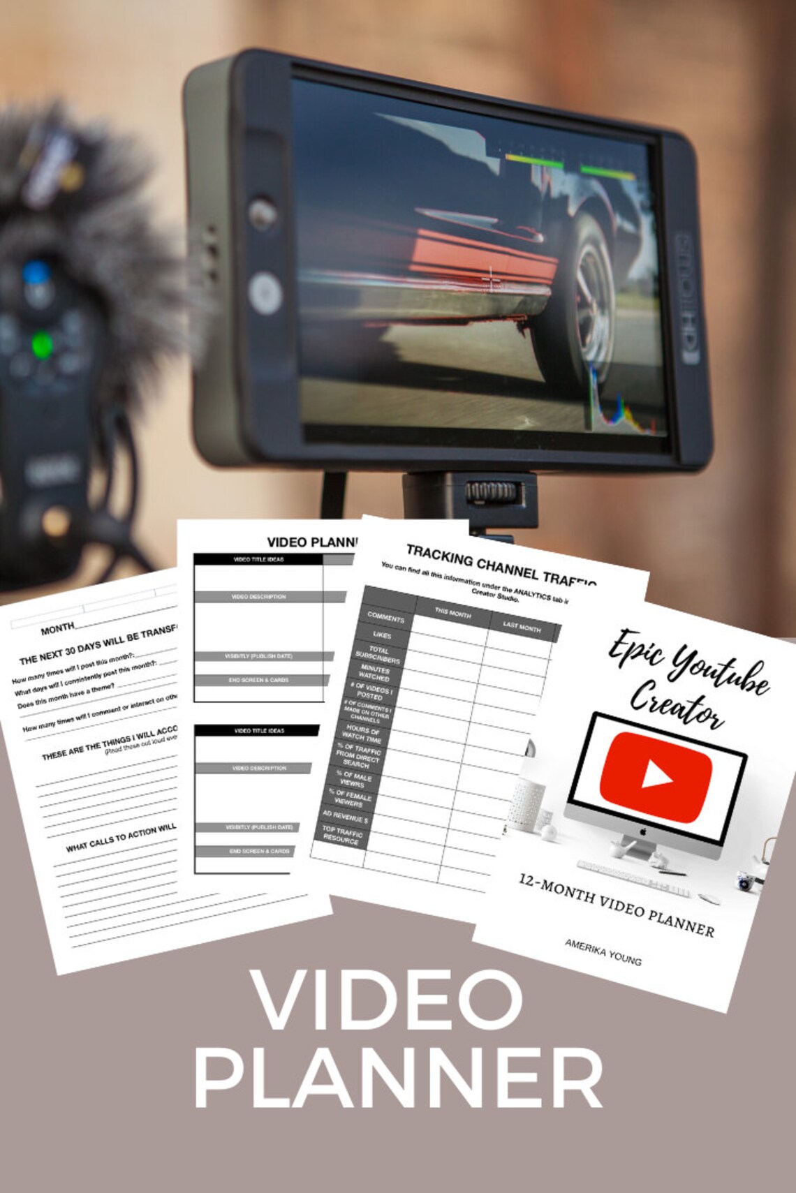 Buy Epic Youtube Creator - Video Planner Online in India - Etsy