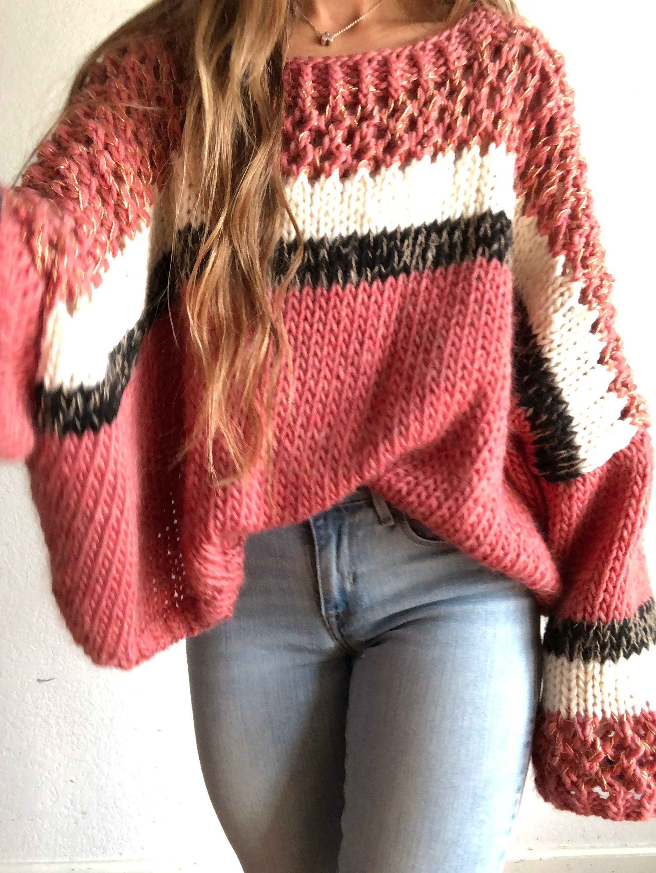 The Amber Fall Sweater Pullover Sweater Knitting Pattern | Etsy