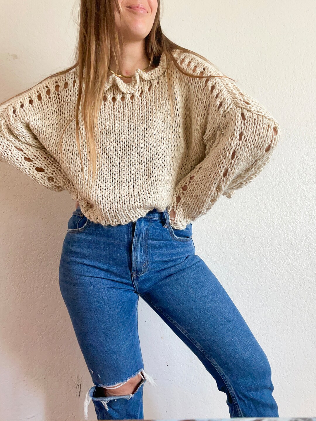 Francelia Pullover Sweater Women's Knitting Pattern - Etsy