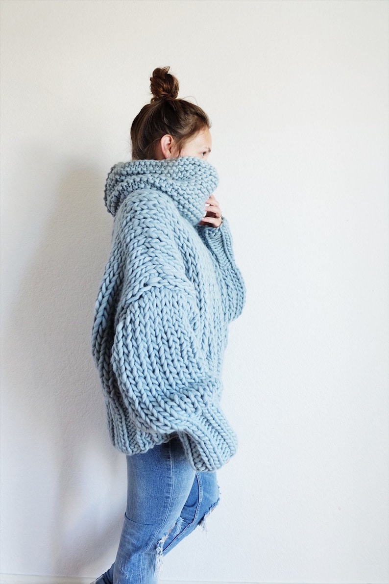 Winter Blues Wool Pullover Sweater Knitting Pattern - Etsy UK