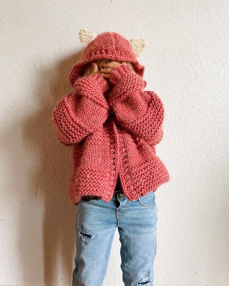 Fall Play Date Hooded Toddler Cardigan Sweater Pattern - Etsy