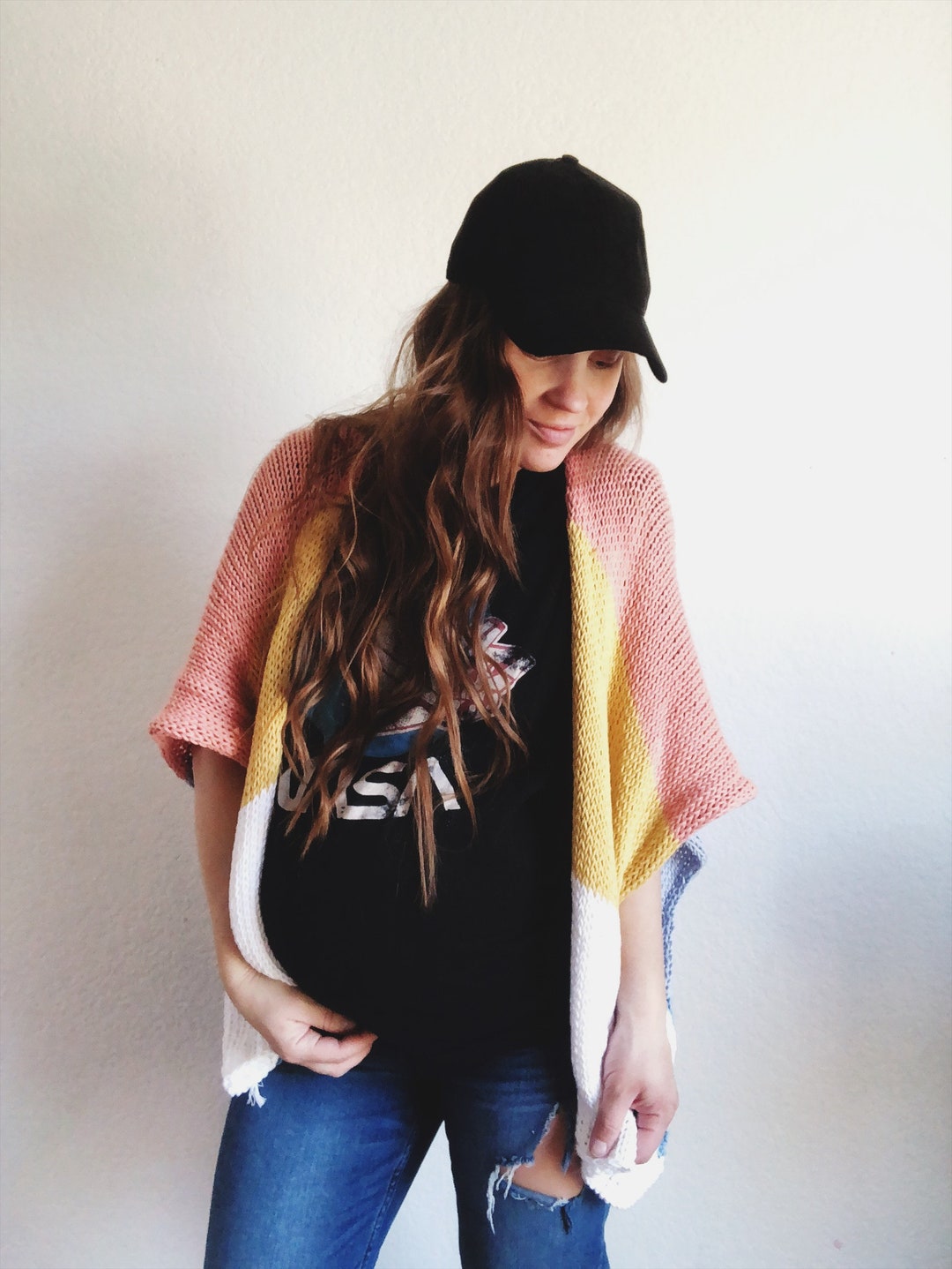 Spring Vibes Kimono Knitting Pattern - Etsy