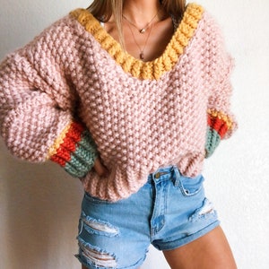 Feelin’ Like Fall Jumper Sweater Knitting Pattern - Etsy