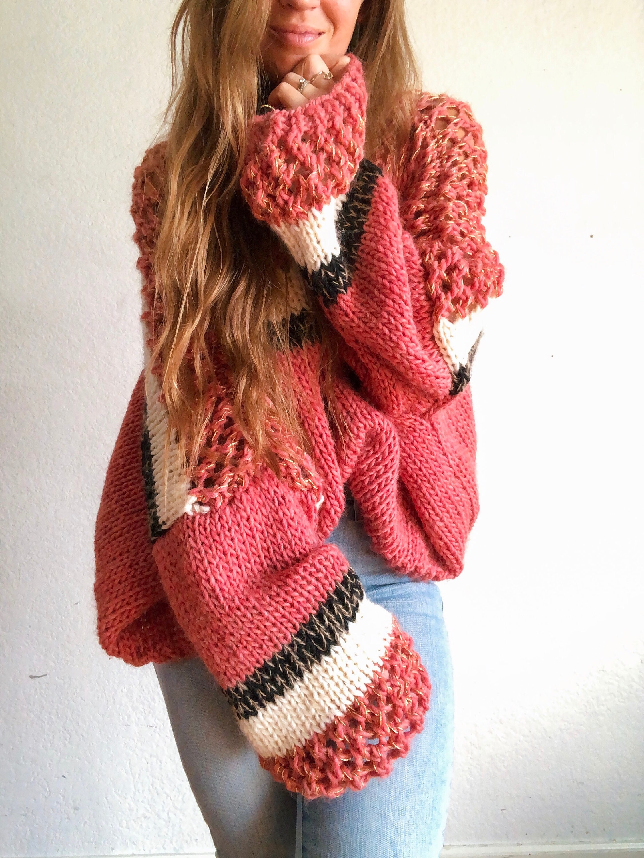 The Amber Fall Sweater Pullover Sweater Knitting Pattern | Etsy