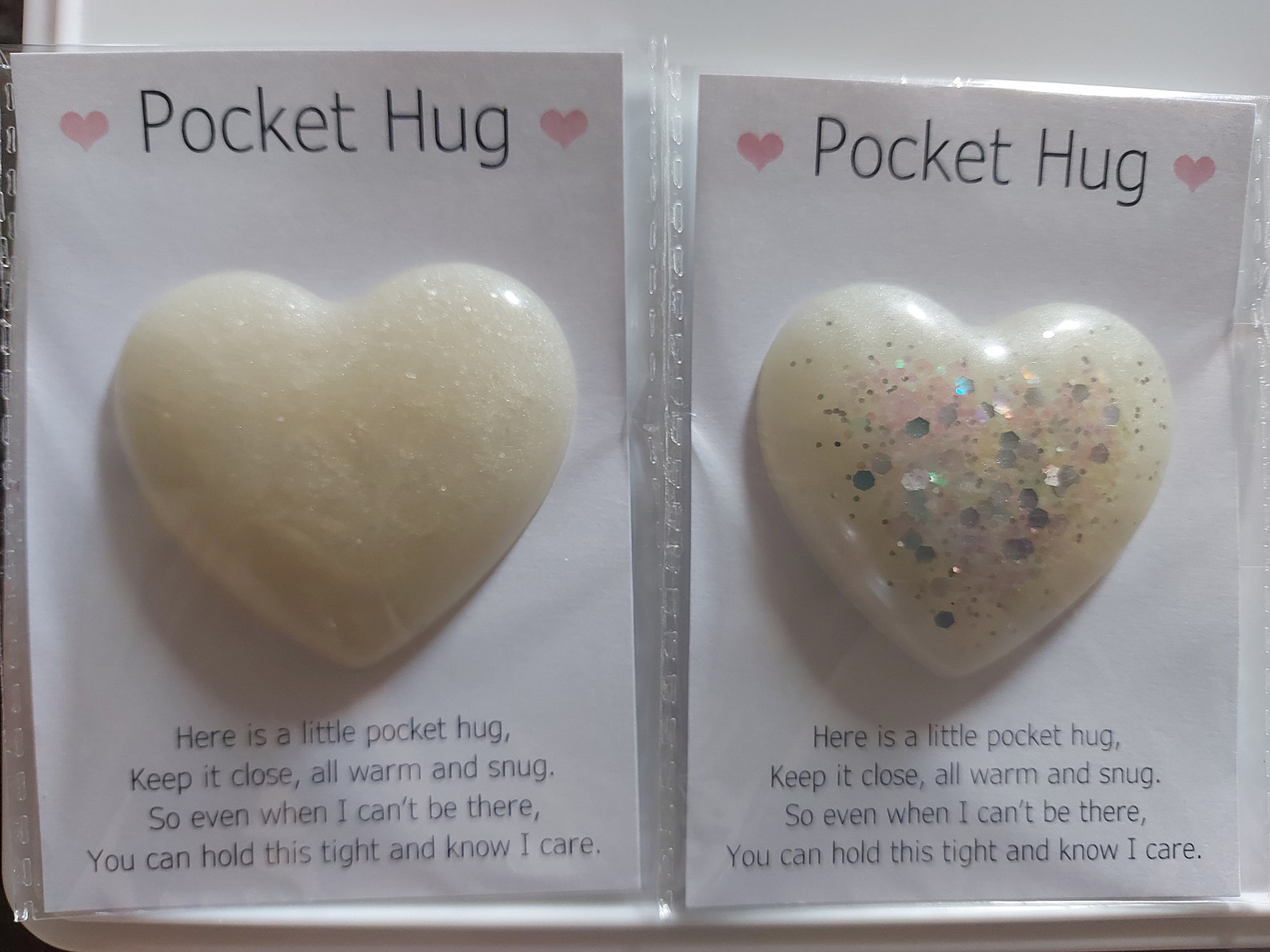 Pocket Hugs Resin Gift Heart Gift Resin Pocket Hug - Etsy UK