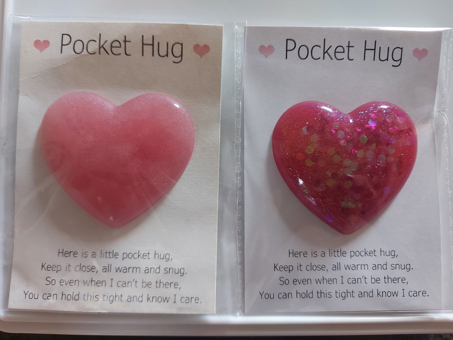 Pocket Hugs Resin Gift Heart Gift Resin Pocket Hug - Etsy UK