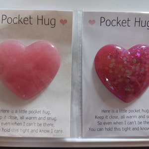 Pocket Hugs, Resin Gift, Heart Gift, Resin Pocket Hug, Keepsake ...