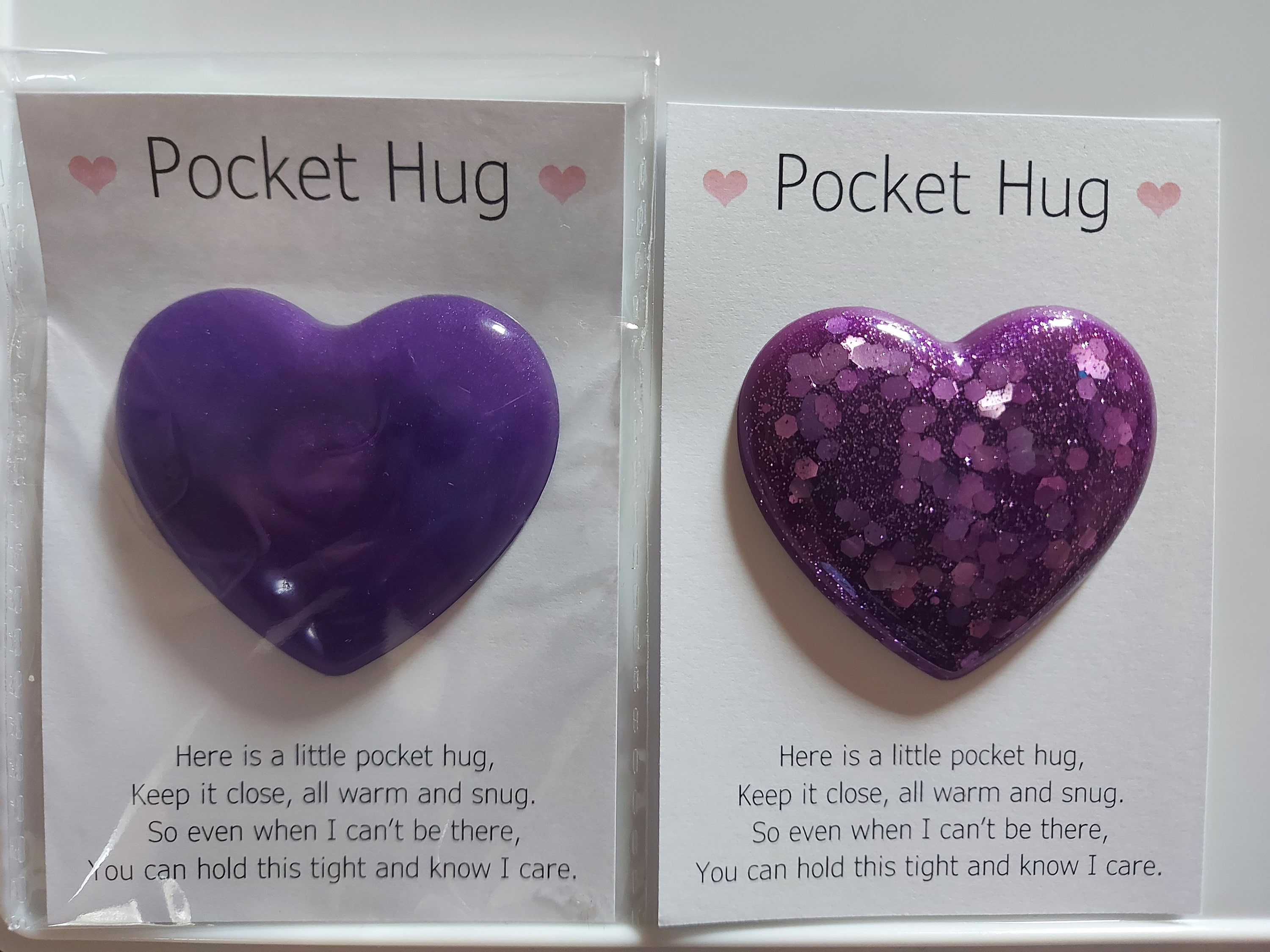 Pocket Hugs Resin Gift Heart Gift Resin Pocket Hug - Etsy UK