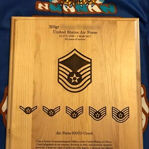 Air Force Retirement Plaque USAF Customized and Laser - Etsy
