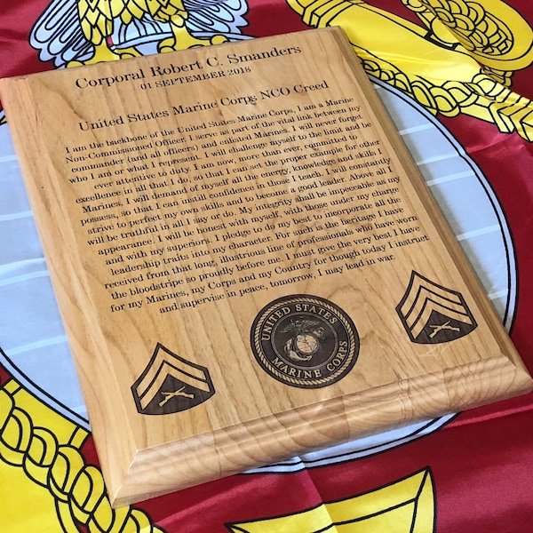 Usmc Nco Creed - Etsy