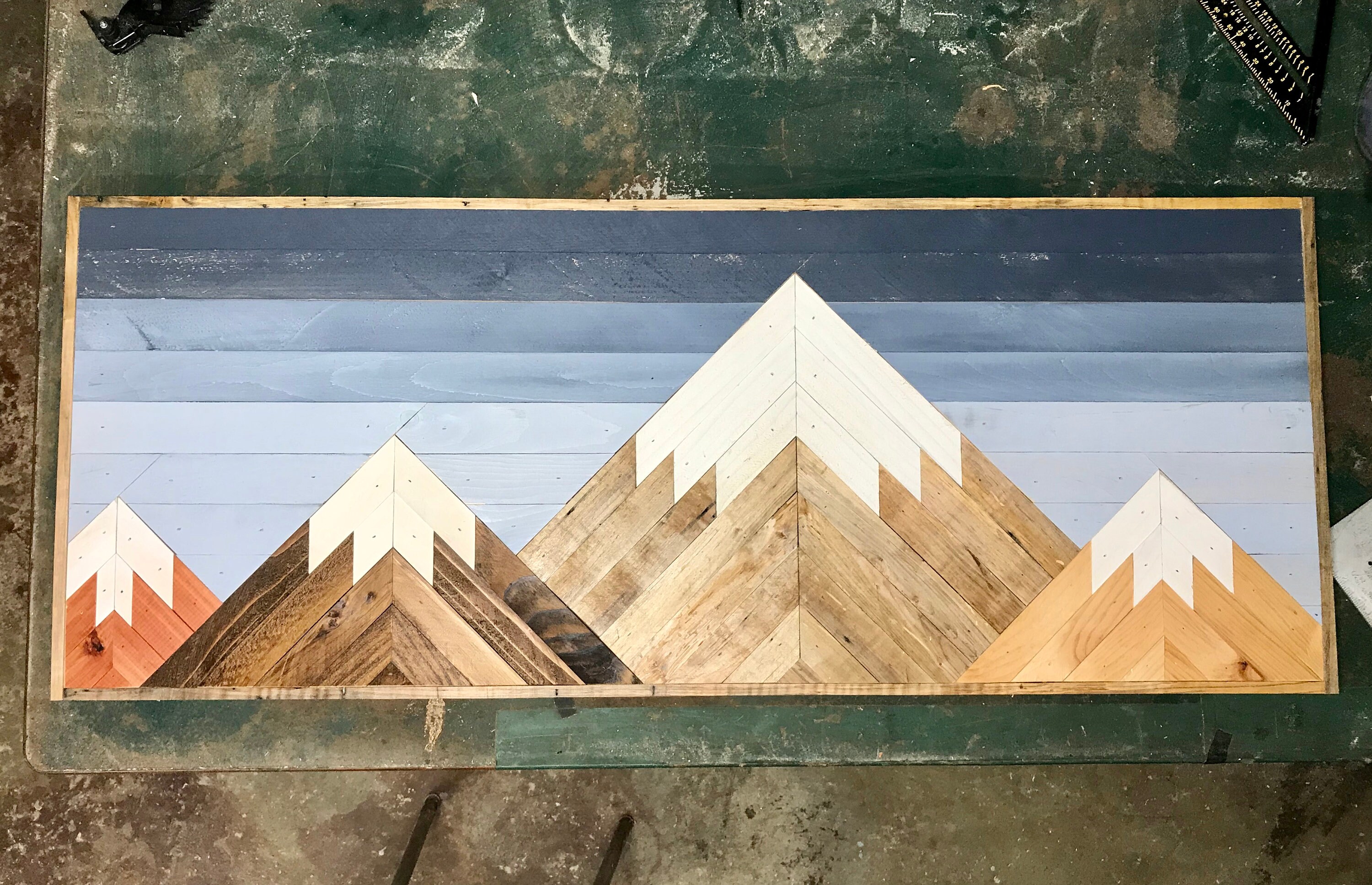 Wood Mountainscape Wall Art - Etsy