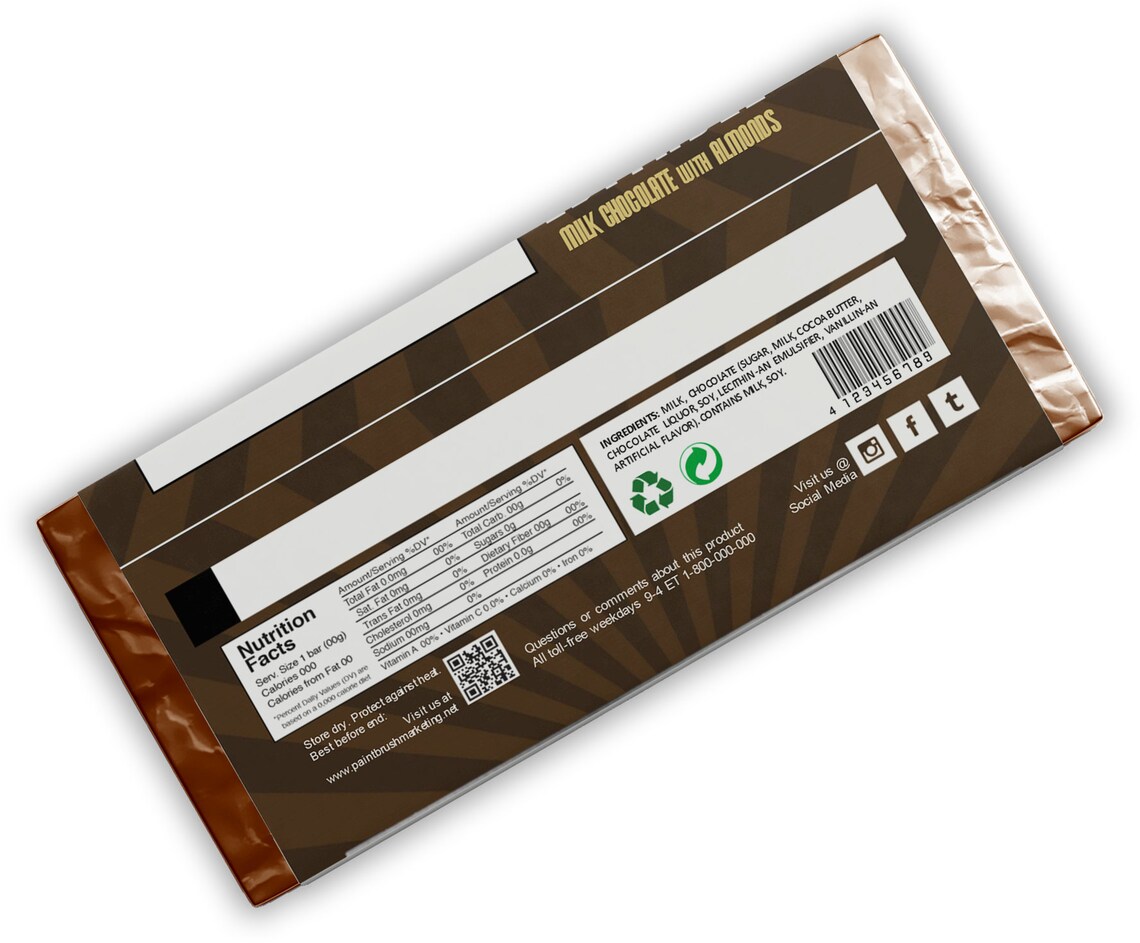 Editable Candy Bar Wrapper 2 - Hershey Version - Fully Editable - Etsy