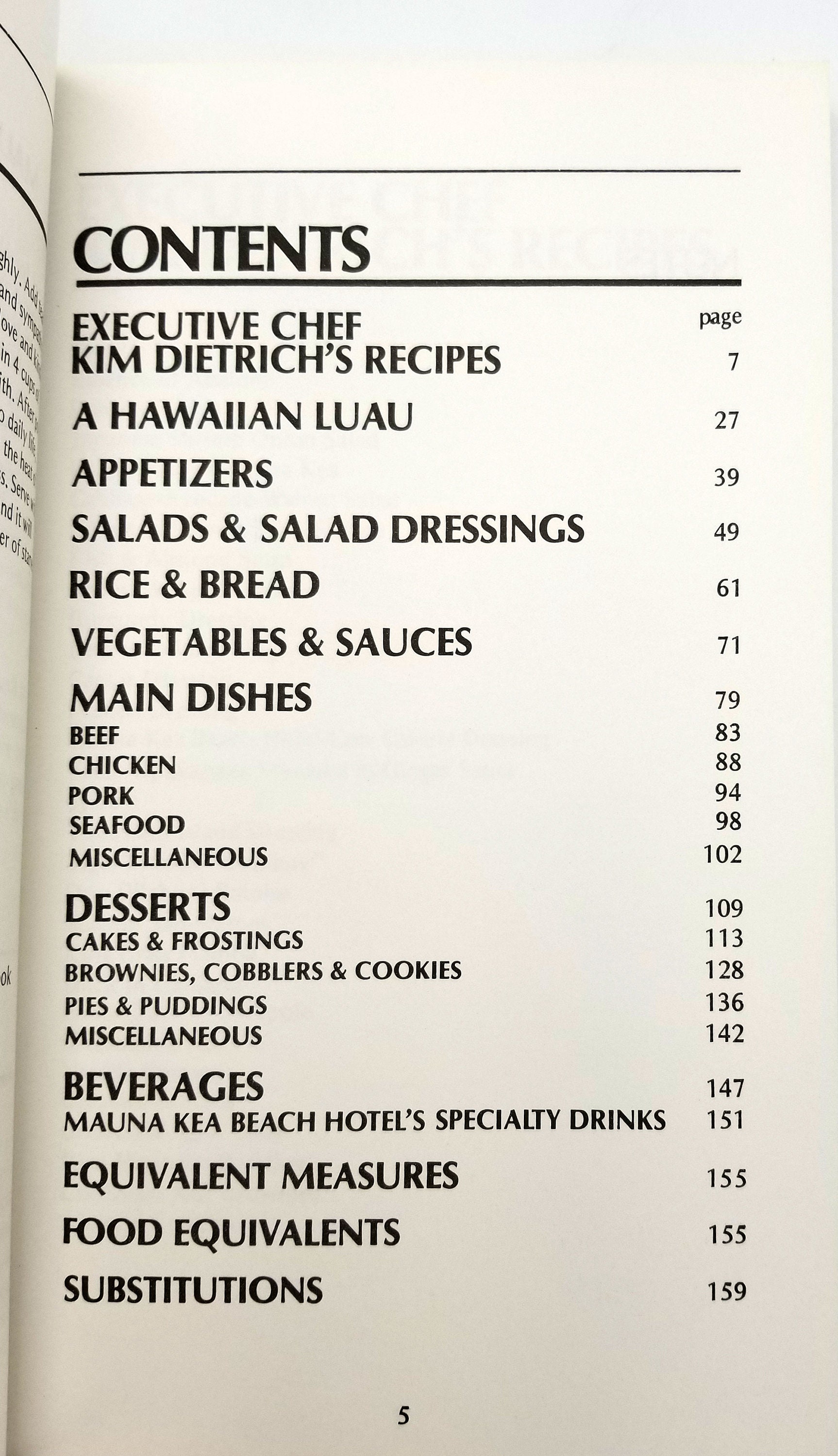 Mauna Kea Beach Hotel Employees' Cookbook 1984 Hawaii Cooking Recipes ...