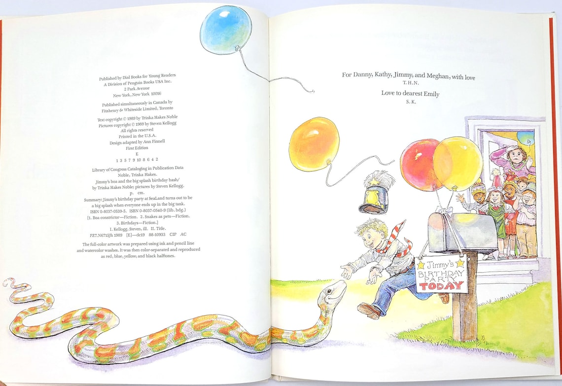 Jimmy's Boa and the Big Splash Birthday Bash SIGNED 1st Edition in Dust ...