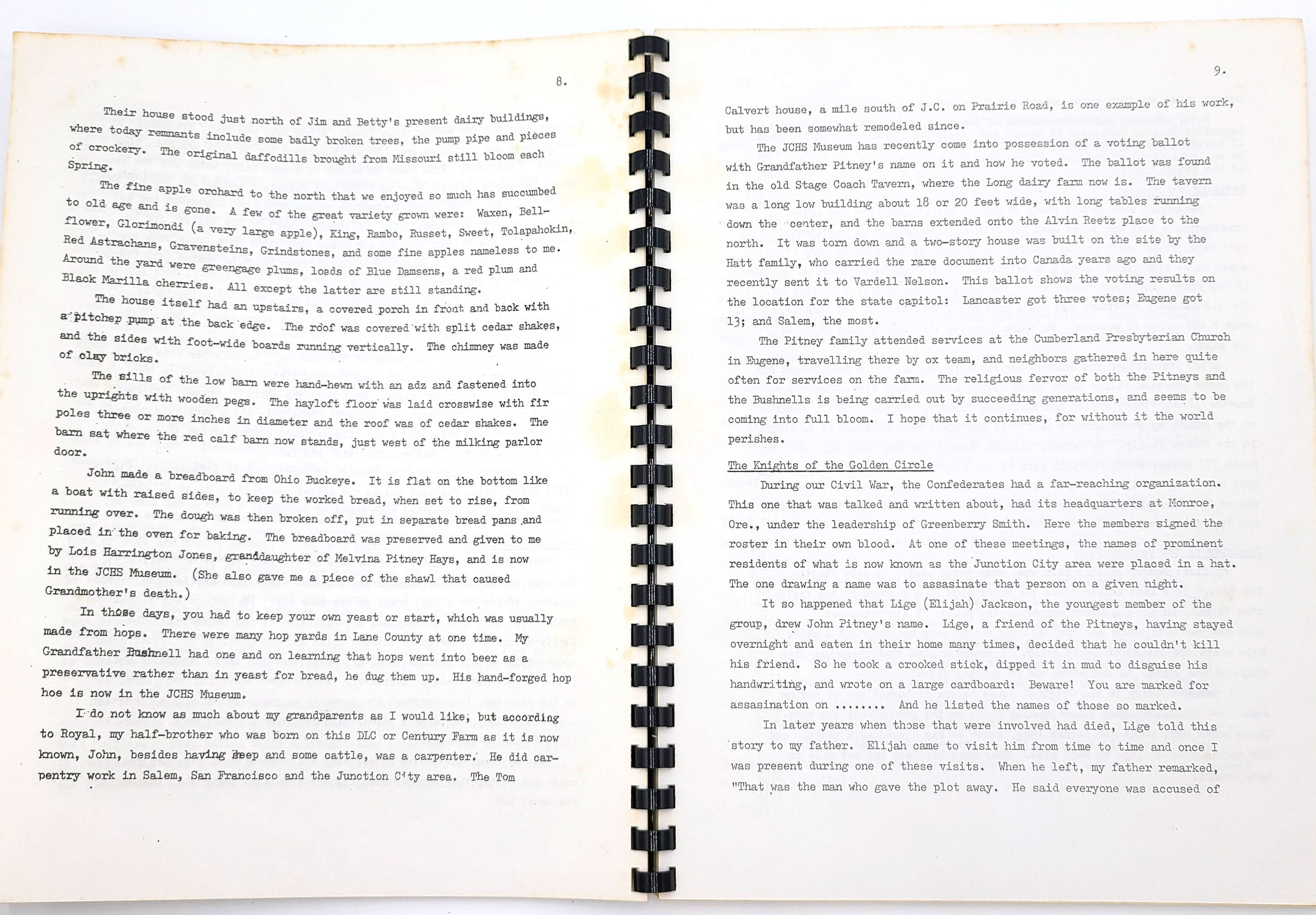 87 Years on a Century Farm PITNEY History ~ Oregon ~ Junction City ...