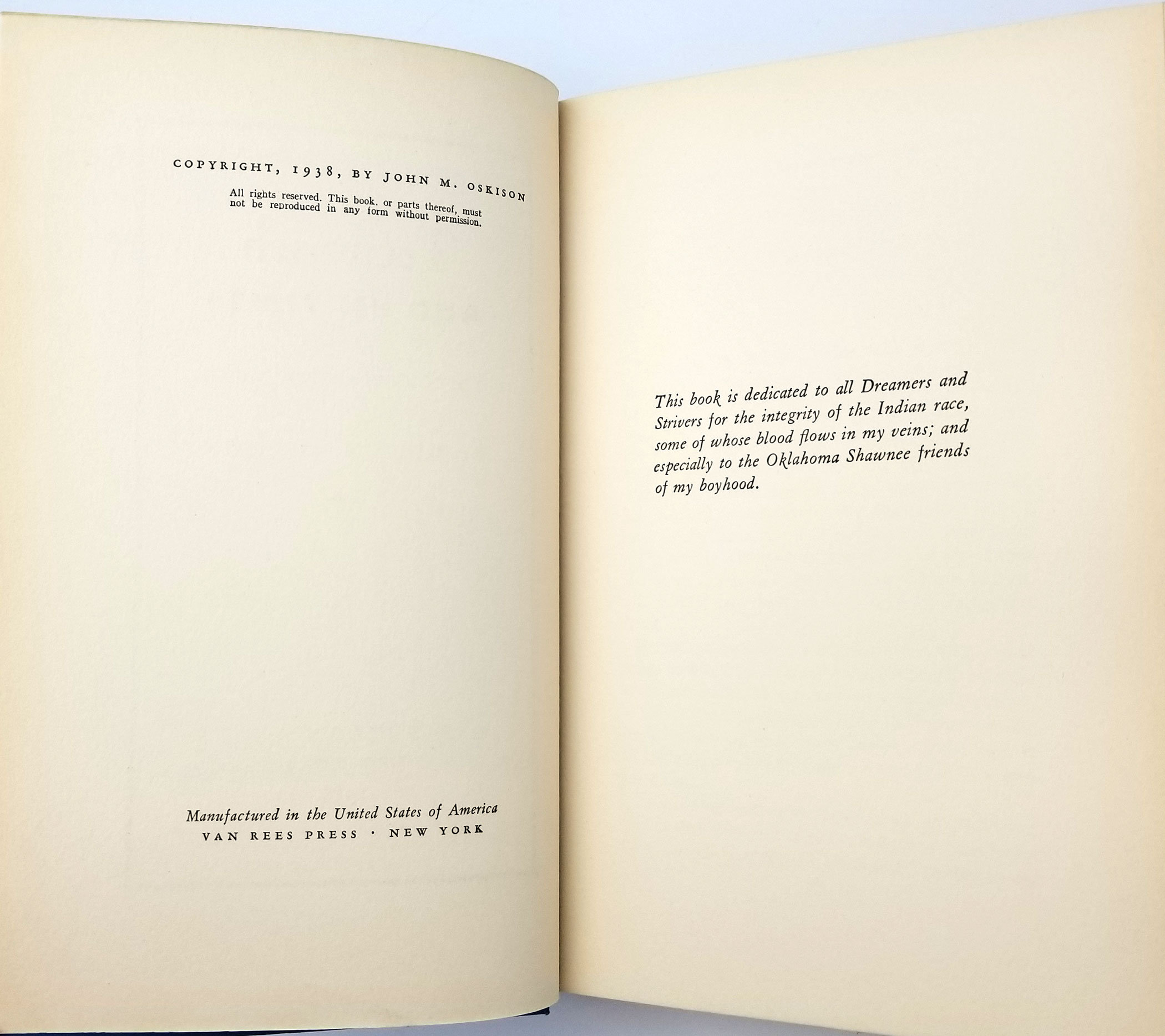 Tecumseh and His Times: The Story of a Great Indian by John M. Oskison ...