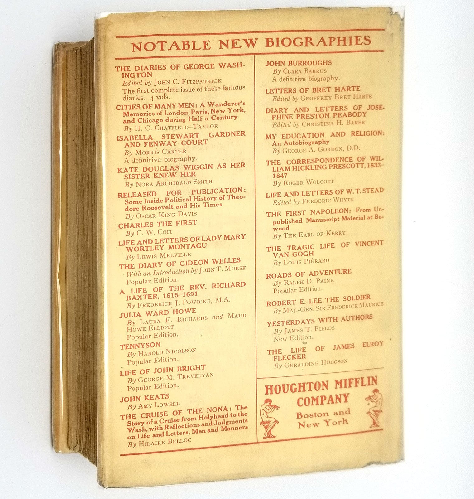 Yesterdays With Authors by James T. Fields 1925 Hardcover HC w/ Rare ...