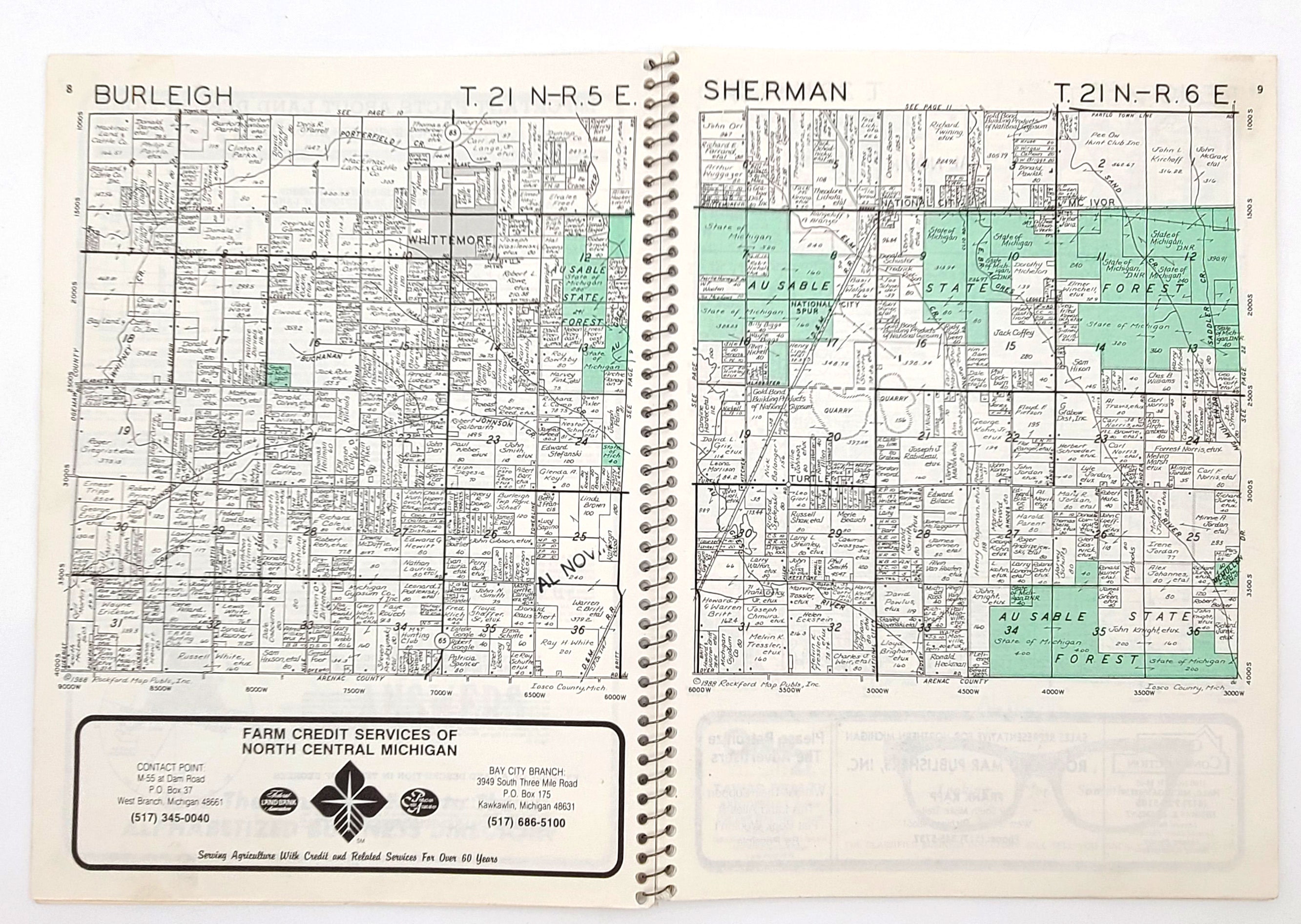 1988 Iosco County Michigan Land Atlas and Plat Book - Etsy