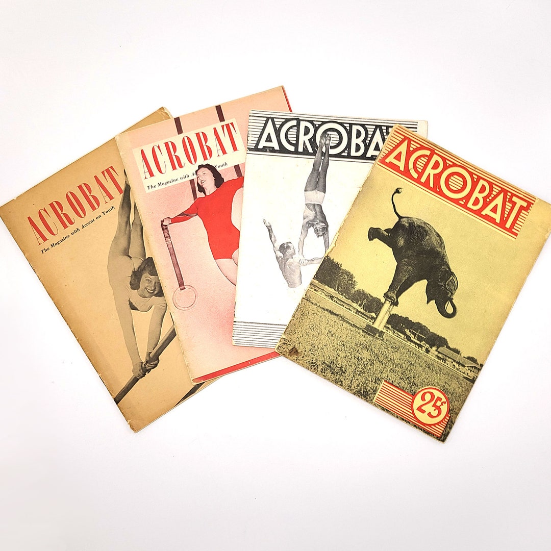 Acrobat magazine 4 Issues 1949-1950 GLENN SUNDBY Gymnastics - Etsy UK