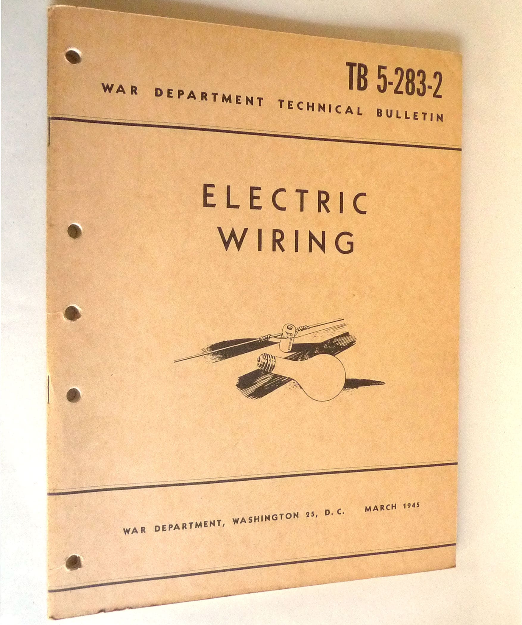 Electric Wiring (War Department Technical Bulletin TB 5-283-2) 1945 War ...