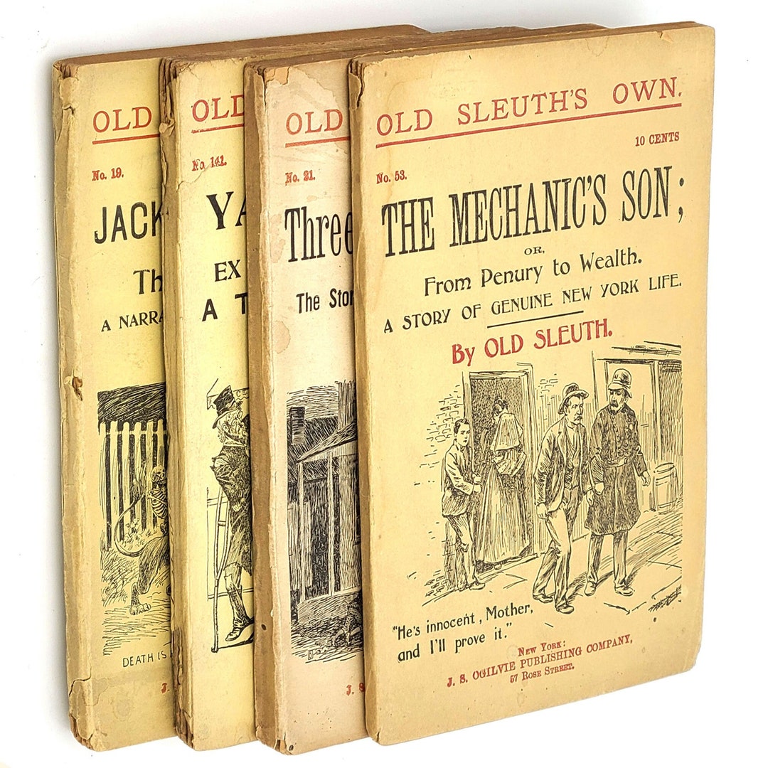 Lot of 4 Old Sleuth's Own Pulp Fiction 1900-1910 Detective Stories ~ J ...