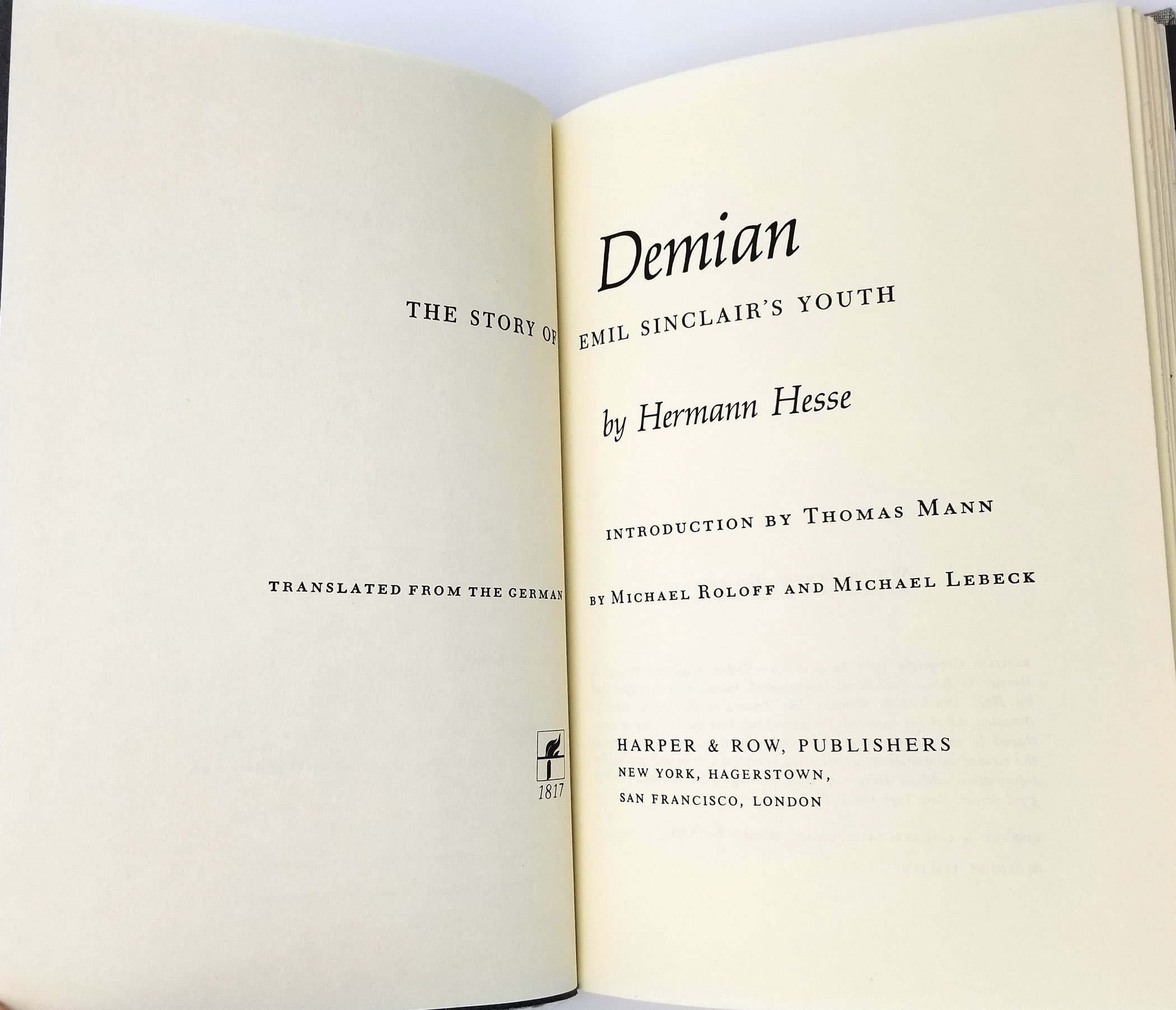Demian: The Story of Emil Sinclair's Youth Hardcover in Dust Jacket ...