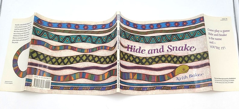 Hide and Snake 1991 Keith Baker SIGNED First Edition Children's - Etsy