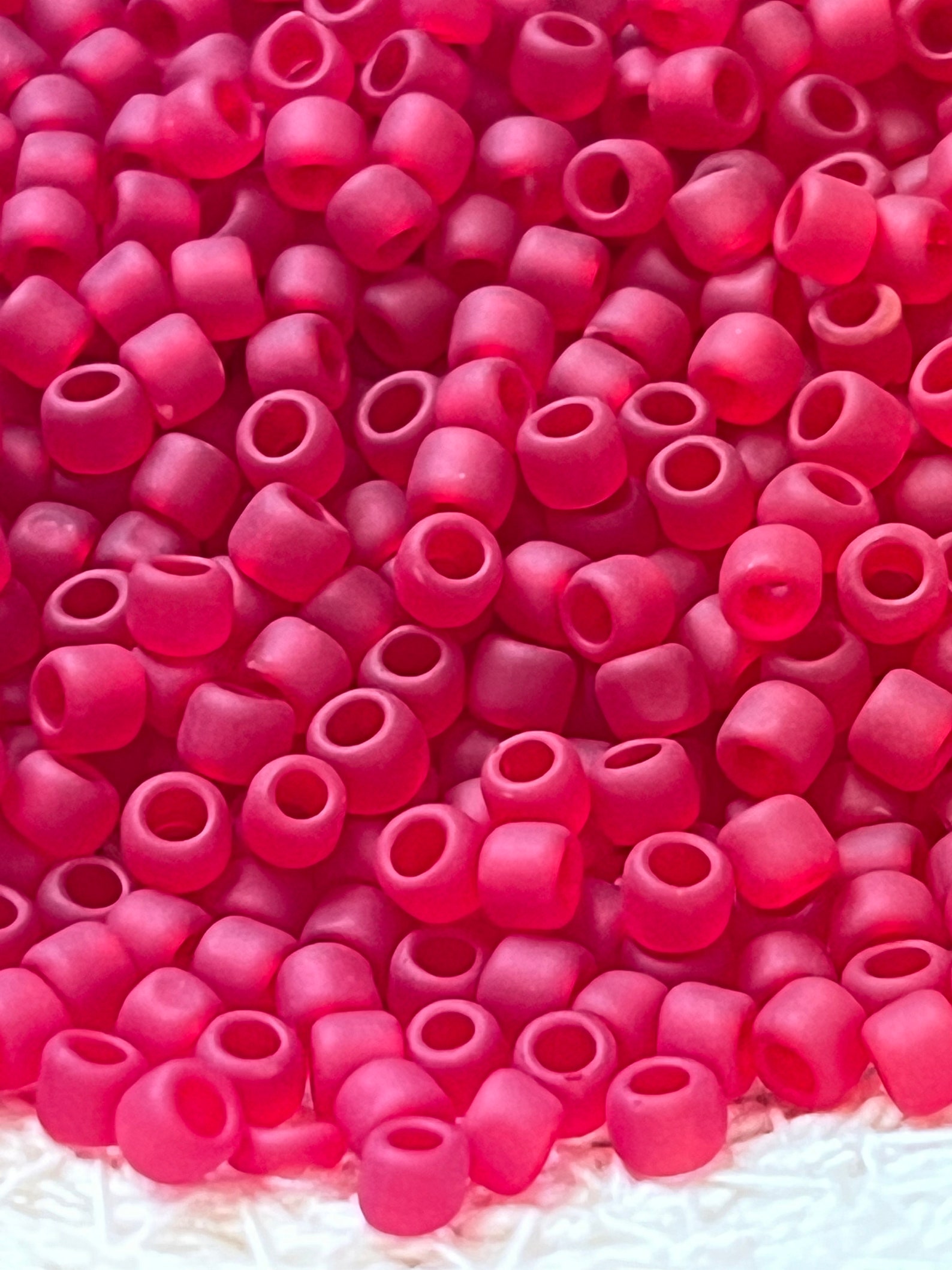 NEW* TOHO Round Seed Beads, 8/0, Transparent-frosted Ruby, (TR-08-5CF ...