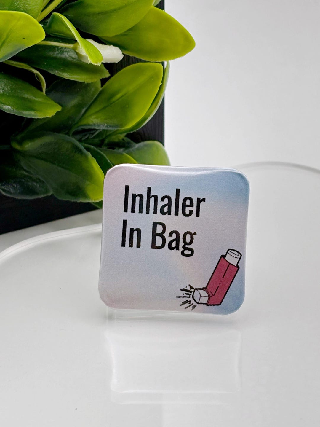 Asthma Inhaler Button Pin: “inhaler in Bag” Support Aid Badge - Etsy