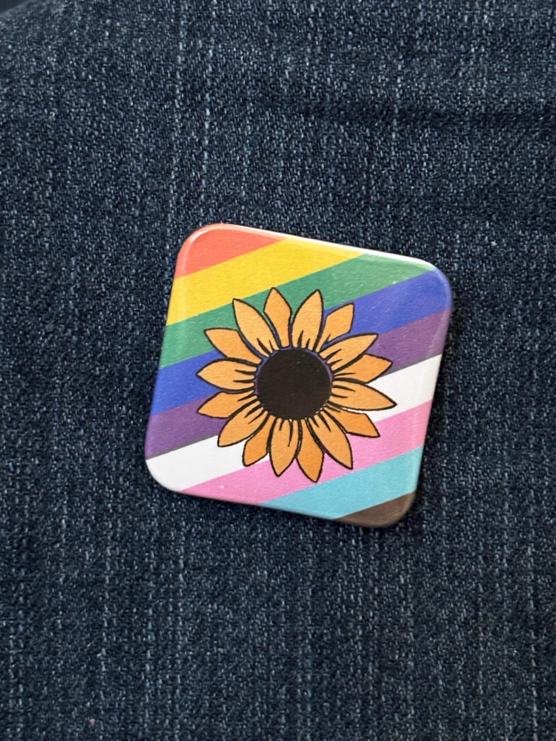 Hidden Disability Pride Rainbow Button Badge Pin - Etsy