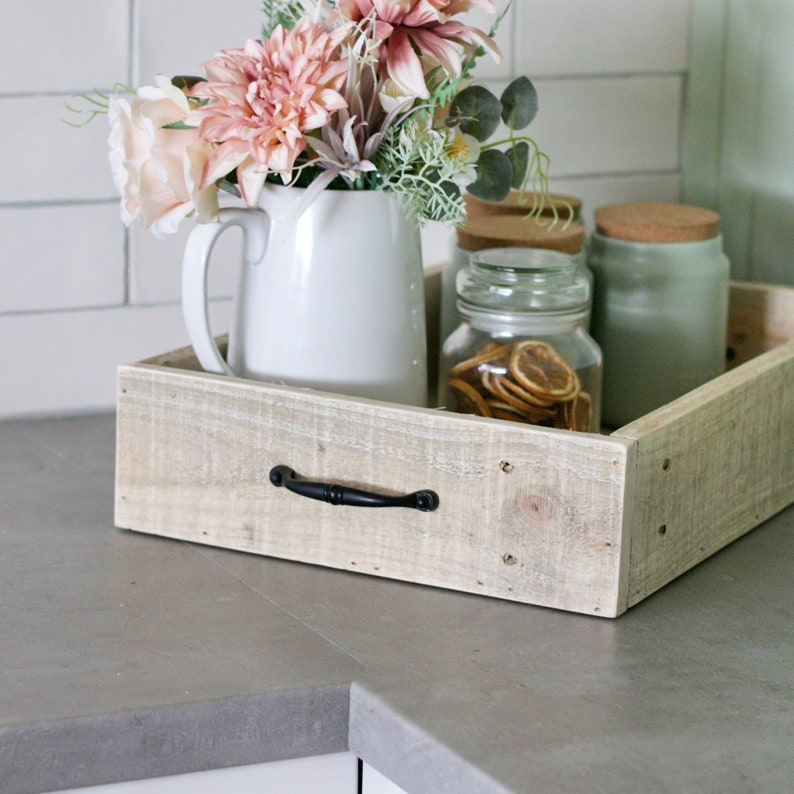 Wooden Tray Farm Style Storage Tray Platter - Etsy