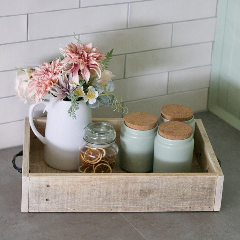 Wooden Tray Farm Style Storage Tray Platter - Etsy