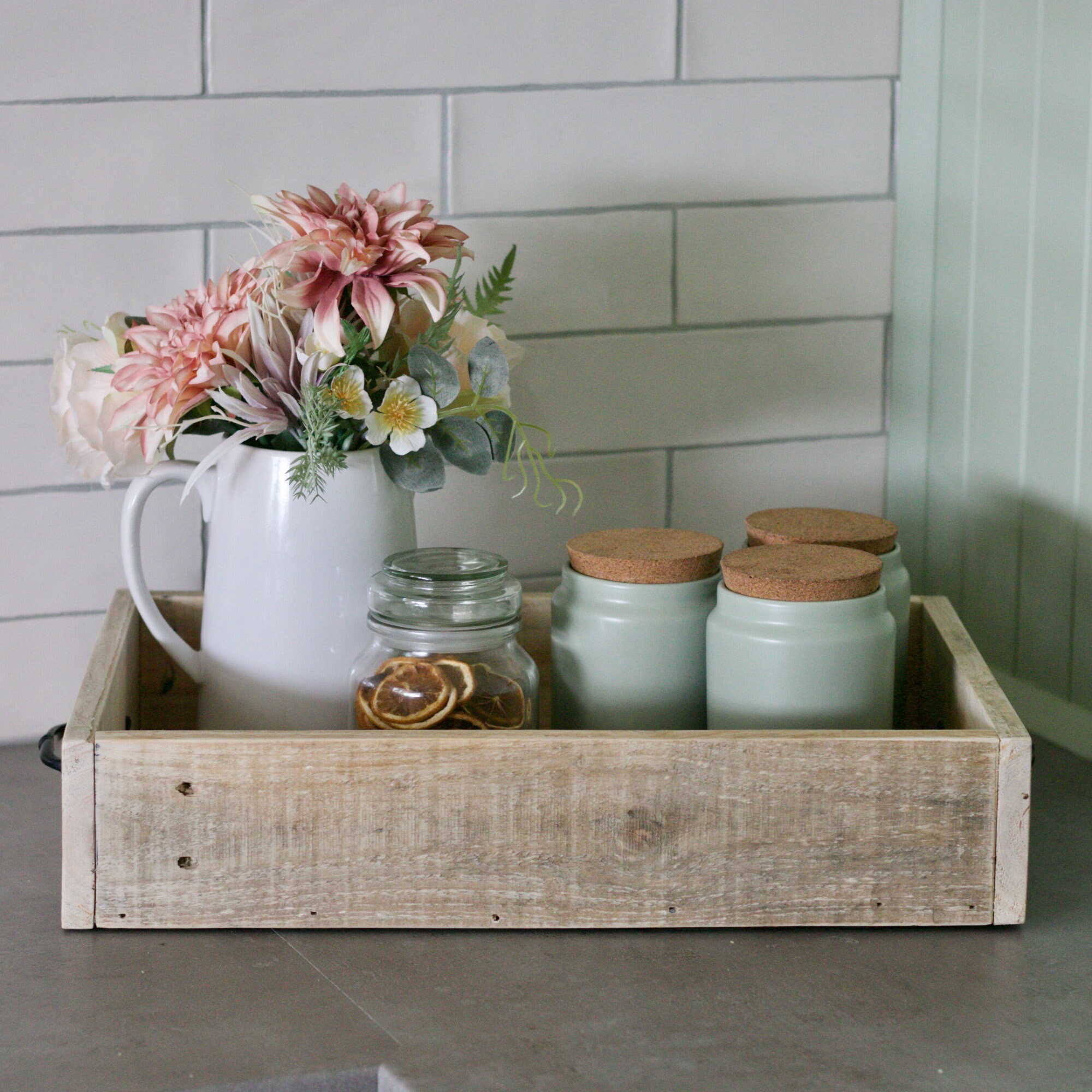 Wooden Tray Farm Style Storage Tray Platter - Etsy