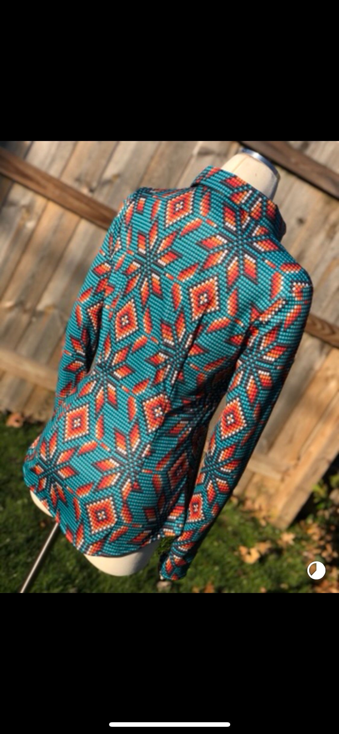 Cheyenne Beaded Aztec Ashley Cut Turquoise Western Rodeo Stretch Show ...