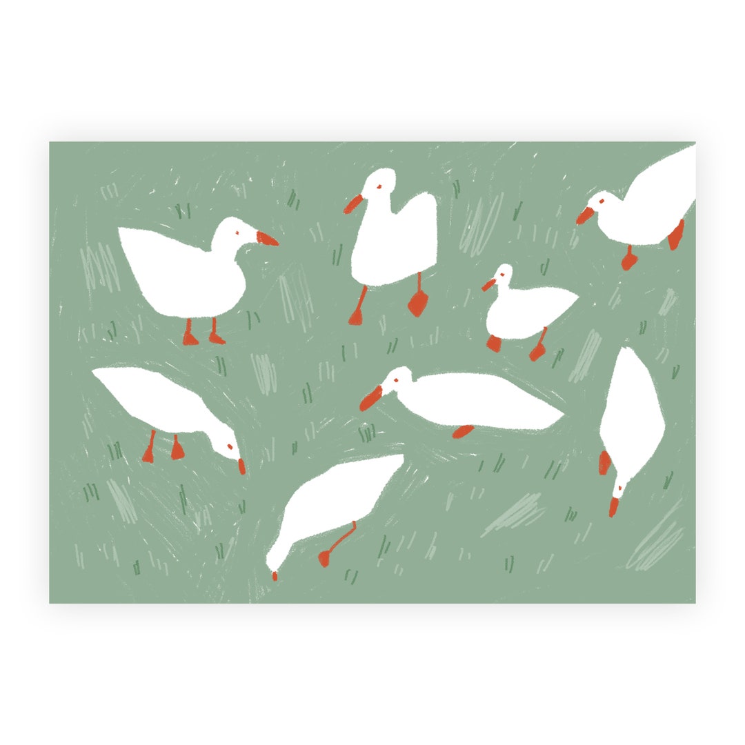 Ducks - Postcard - Etsy Nederland
